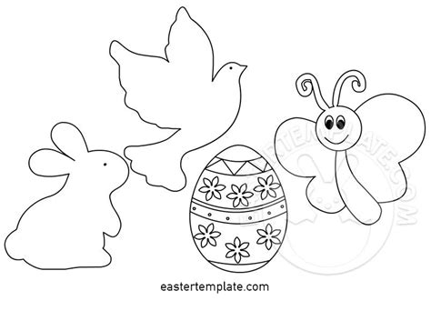 Free Printable Easter Vector Shapes Easter Template