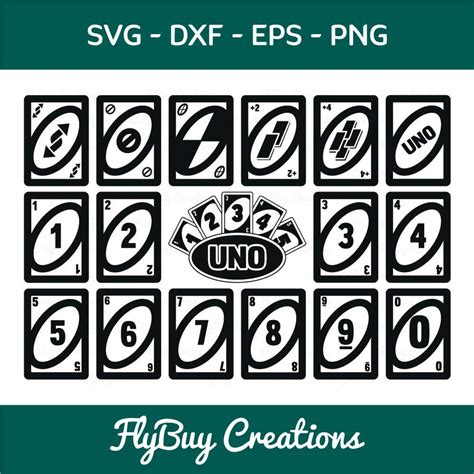Uno Cards Svg Bundle Card Game Silhouette Play Card Cut File Bundle