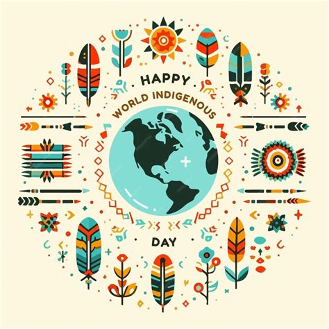 Premium Vector Happy Indigenous Peoples Day Greetings Vector Illustration
