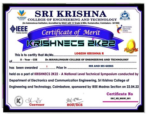 Logesh Krishna R On Linkedin Coding Engineering Winner