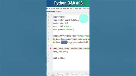 subscribe 🙏 💖 python qanda 13 on add image using tkinter youtube