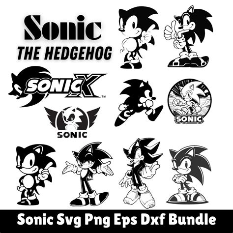 Sonic The Hedgehog Bundle Svg Sonic Svg Sonic Face Svg Sonic Head Svg Sonic Svg En Couches
