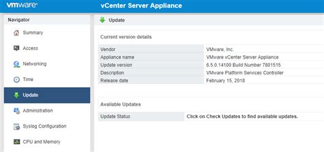 updating vcenter server with external psc