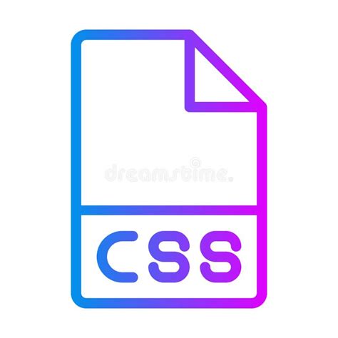 Css File Type Document Files Dynamic Gradient Icons For Programming Vector Illustration Stock