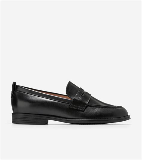 Womens Stassi Penny Loafers In Black Cole Haan