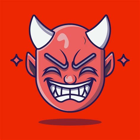 Premium Vector Smile Cute Devil Mask Vector Art