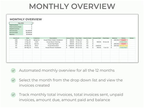 Invoice Tracker Spreadsheet Annual Invoice Tracker Invoice Template Invoice Manager