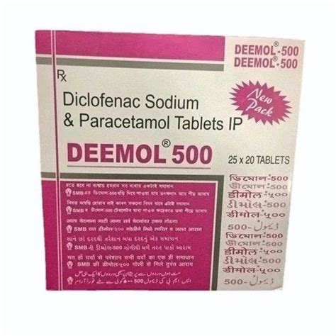 Deemol 500 Tablet At ₹ 35stripe Diclofenac Sodium Tablet In Raigad