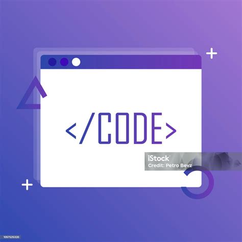 Ikon Editor Kode Vektor Desain Web Pengkodean Ilustrasi Vektor Modern