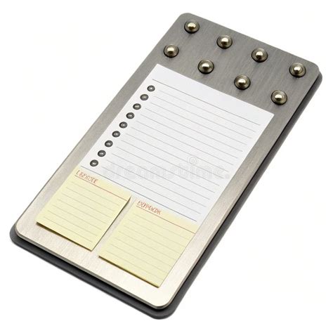 Magnetic Memo Pad Isolated On White Background Stock Illustration