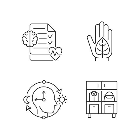 Positive Progress In Life Linear Icons Set 3038080 Vector Art At Vecteezy
