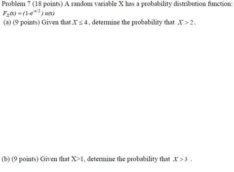 Solved Problem Points A Random Variable X Has A Chegg Com