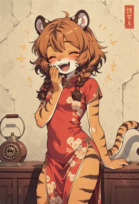 Seaart Ai Anime Tiger Girl
