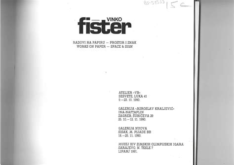 Vinko Fišter Robert Baća Katalog Crveni Peristil