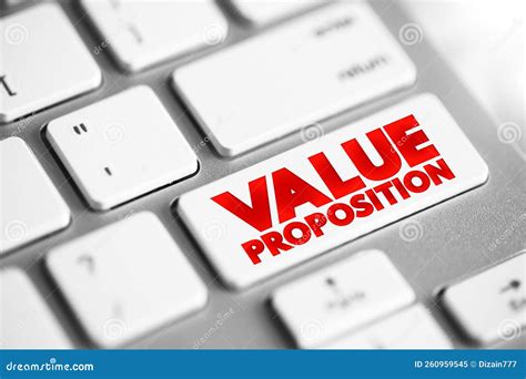 Value Proposition Text Button On Keyboard Concept Background Stock Image Image Of Conceptual