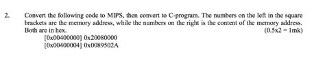 solved convert the following code to mips then convert to