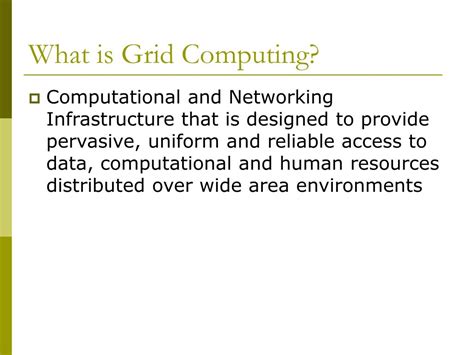 PPT Grid Computing PowerPoint Presentation Free Download ID 762920