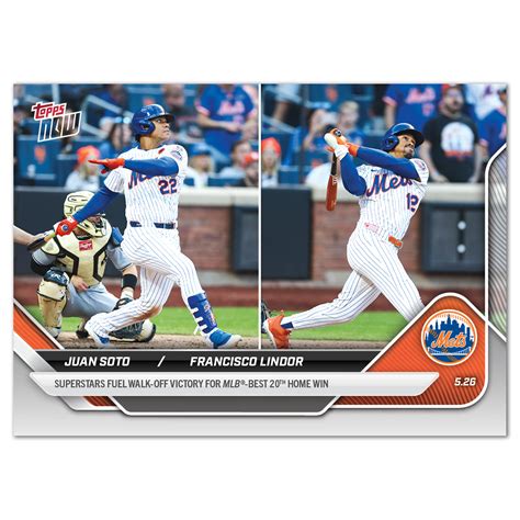 Juan Sotofrancisco Lindor 2025 Mlb Topps Now® Card 220 Pr 2801