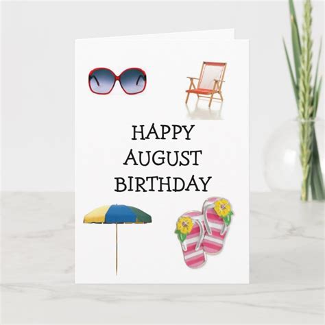 Happy August Birthday Card Zazzle