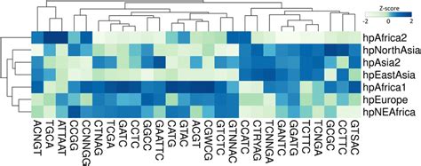 Geographical Variation Of Type Ii Target Motif Frequency In H Download Scientific Diagram