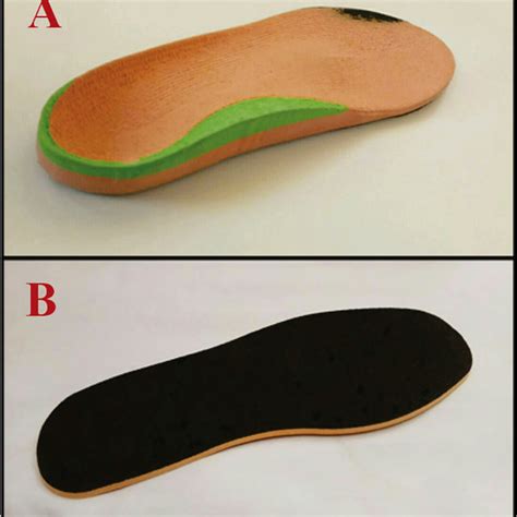 A Illustrates An Arch Support Foot Orthoses That Was Applied In The