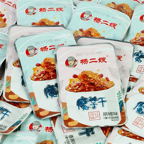杨二嫂魔芋干500g魔芋爽豆腐干磨芋素毛肚冷水江特产休闲零食即食虎窝淘