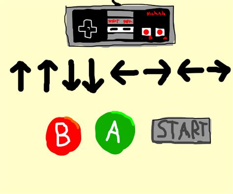 Up Up Down Down Left Right Left Right B A Drawception