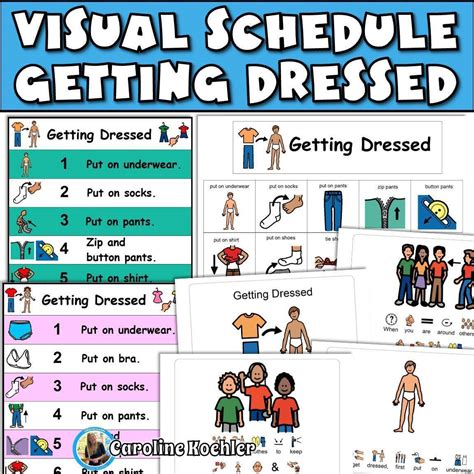 Getting Dressed Visual Schedule Caroline Koehler At Celavora Education