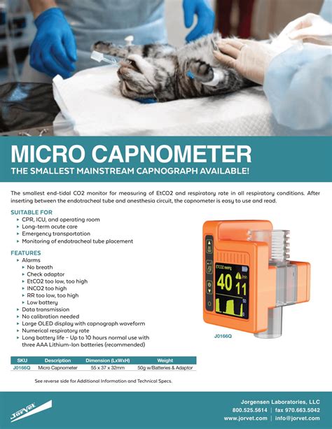 Micro Capnometer Literature Litj0166q