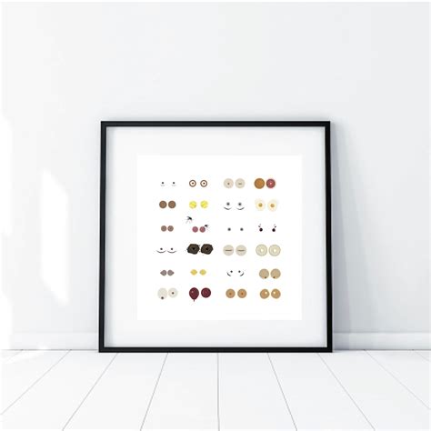 The Boob Chart Print Etsy