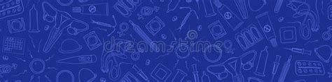 Seamless Pattern With Contraception Doodles Stock Vector