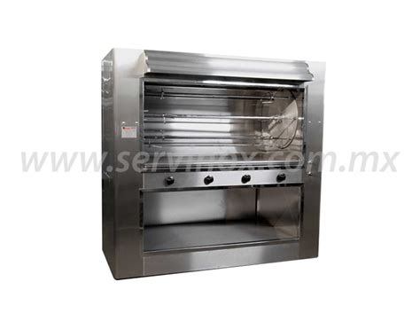 Rosticero Tradicional Para 80 Pollo En Acero Inoxidable Valmex 80race