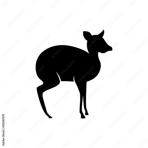 Best Mouse Deer Silhouette Vector For Best Mouse Deer Logo Stock Vector