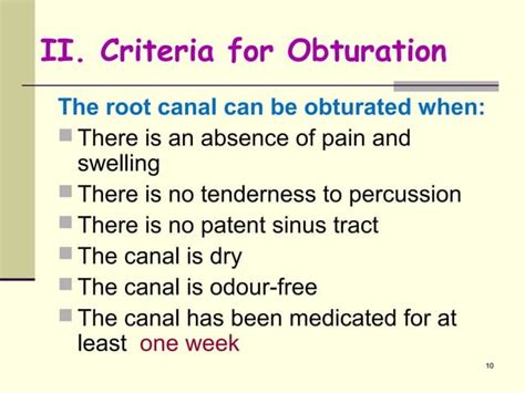 Obturation Ppt Dental Health Diseases And Conditions