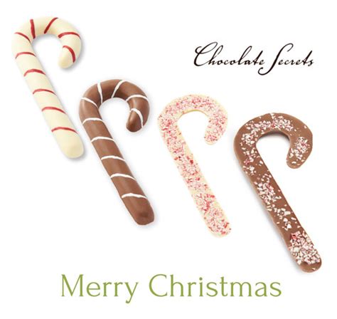 Large Chocolate Canes With Peppermint Pieces Chocolate Secrets