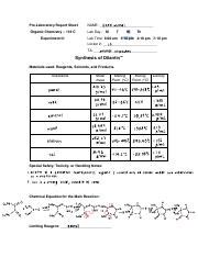 Pre Lab 3pdf Pre Laboratory Report Sheet Organic Chemistry 118 C