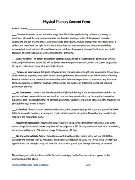Free 7 Therapy Consent Forms In Ms Word Pdf