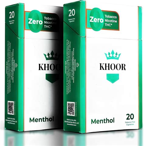 Khoor Menthol Herbal Smokes Tobacco And Nicotine Free 2