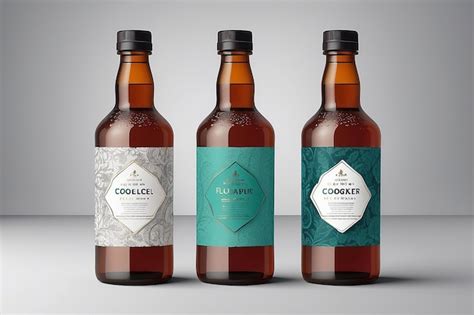Premium Photo Bottle Label Packaging Design Label Template Design Mock Up Design