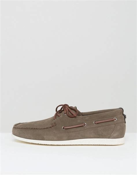 Boss Orange By Hugo Boss Deck Suede Boat Shoes 163 Asos Lookastic