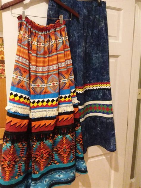Indigenous Skirts Handmade Cotton Floor Length Elastic Waist