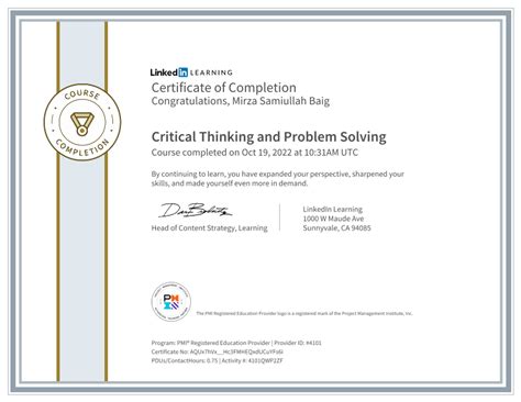 Mirza Samiullah Baig On Linkedin Certificate Of Completion
