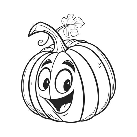 Pumpkin Cartoon Drawing 59956695 Vector Art At Vecteezy