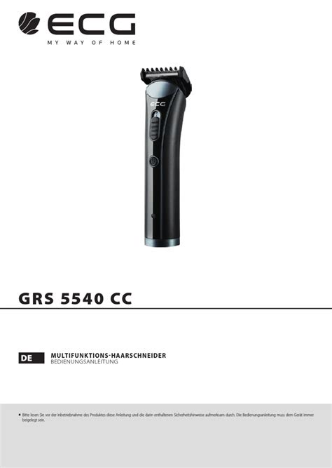 Ecg Grs 5540 Cc Bedienungsanleitung Pdf Herunterladen Manualslib