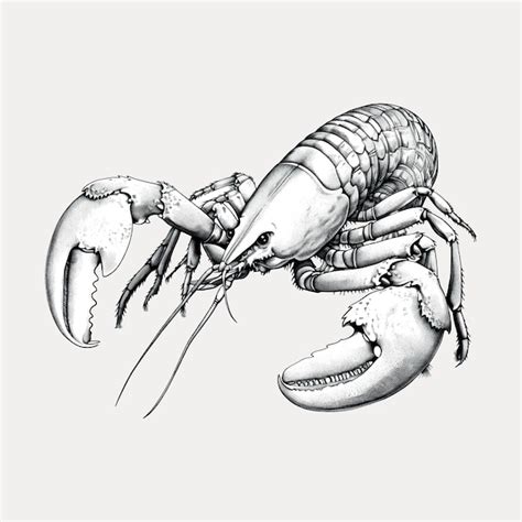 Premium Vector Detailed Lobster Illustration Drawing