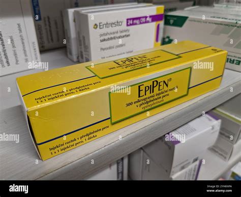 Epipen Box Of Medication With Epinephrine Active Substance By Mylan