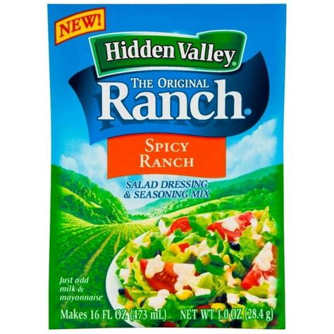 Hidden Valley Spicy Ranch Salad Dressing And Seasoning Mix Gluten Free