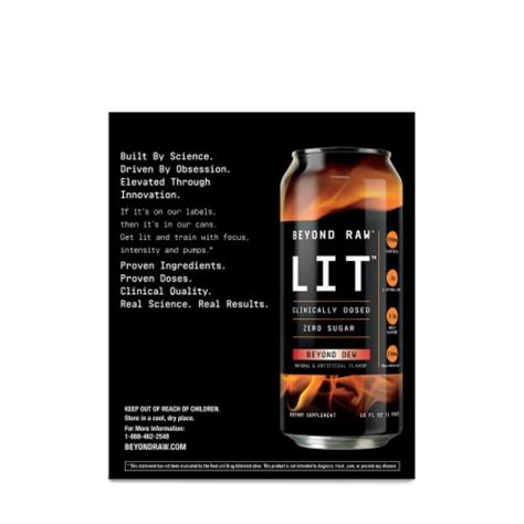 Beyond Raw® Lit™ Zero Sugar Beyond Dew Energy Drink Shot Multipack