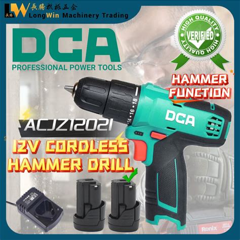 Dca Adjz1202i 12v 20ah Cordless Hammer Driver Drill Bateri Drill