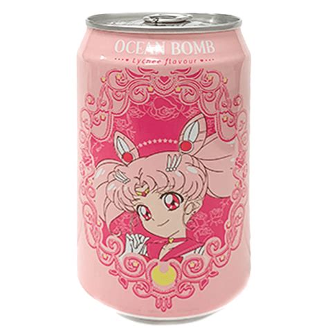 Ocean Bomb Sailor Moon Sparkling Water Lychee Flavor 330ml Japantastic